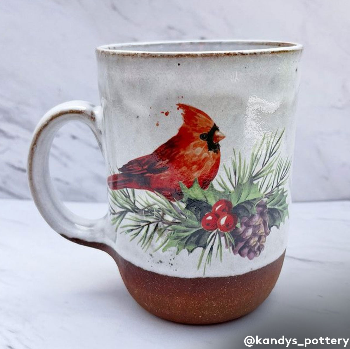 Ceramic Overglaze decal, Overglaze decal - Cardinal - Sanbao Studio