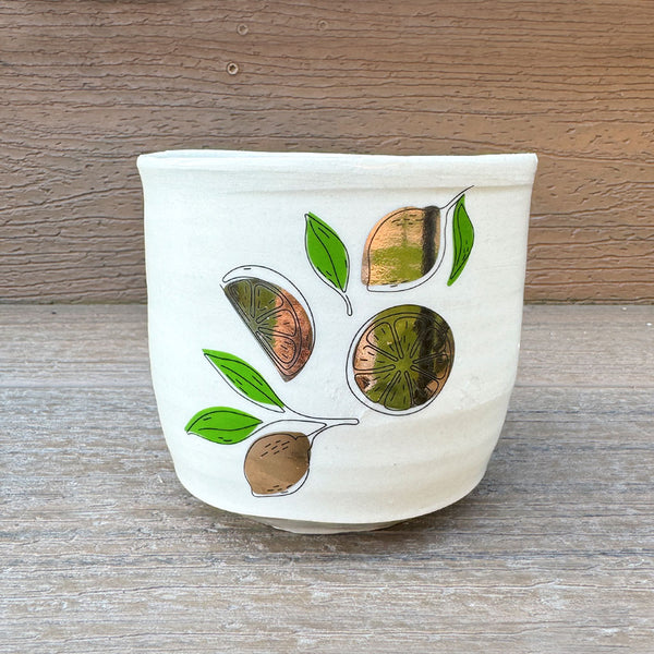 Gold Ceramic Decal, Overglaze decal - Gold Lemon - Sanbao Studio