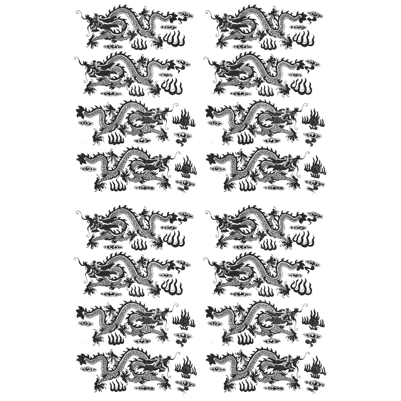 Underglaze Transfer, Ceramic Decal - Dragon | Sanbao Studio - Sanbao Studio