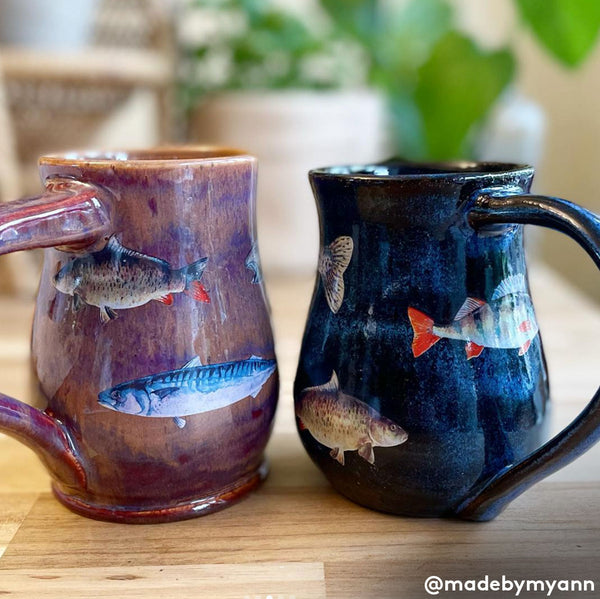 Ceramic Overglaze decal, Overglaze decal - Lake Fish - Sanbao Studio